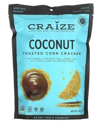 Craize Gluten Free Cracker Toasted Corn Coconut 4oz – Gourmet Foods BVI